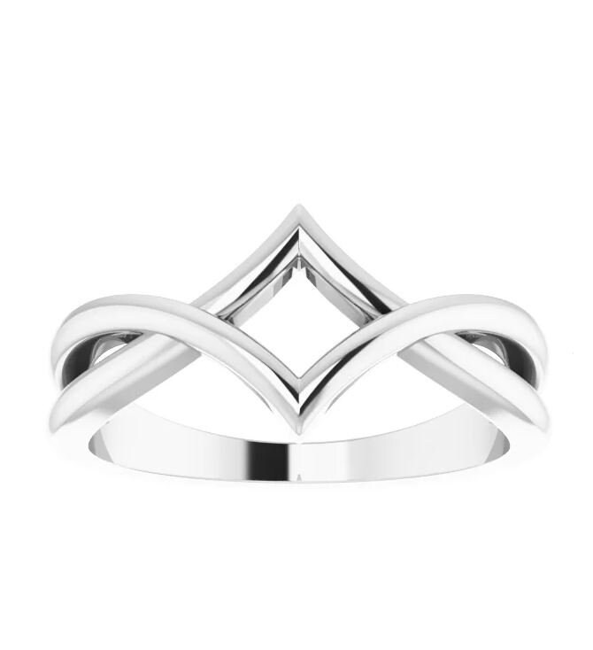 Sterling Silver Geometric Negative Space Ring - Etsy
