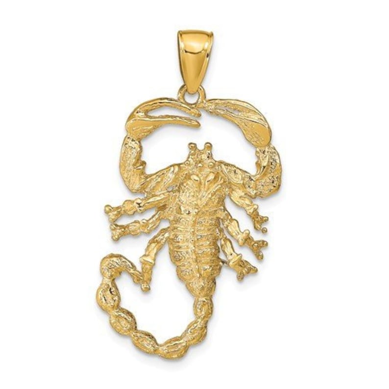 Scorpion Pendant 14K Yellow Gold - Etsy