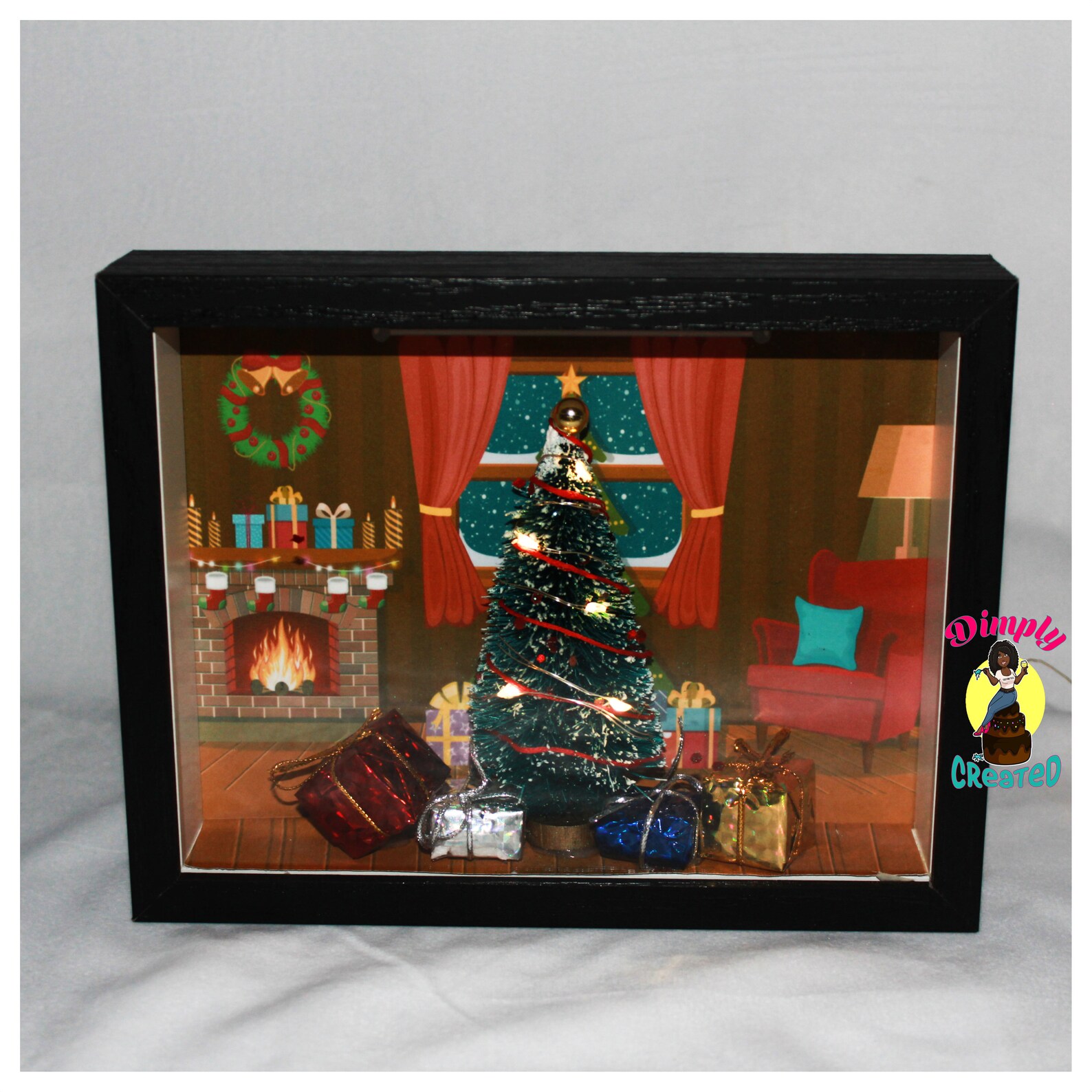 Light up Christmas Shadow Boxes | Etsy