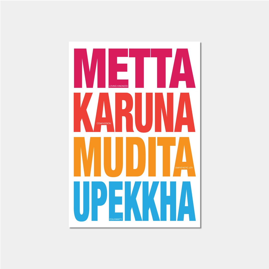 Four Buddhist Virtues Poster - Etsy