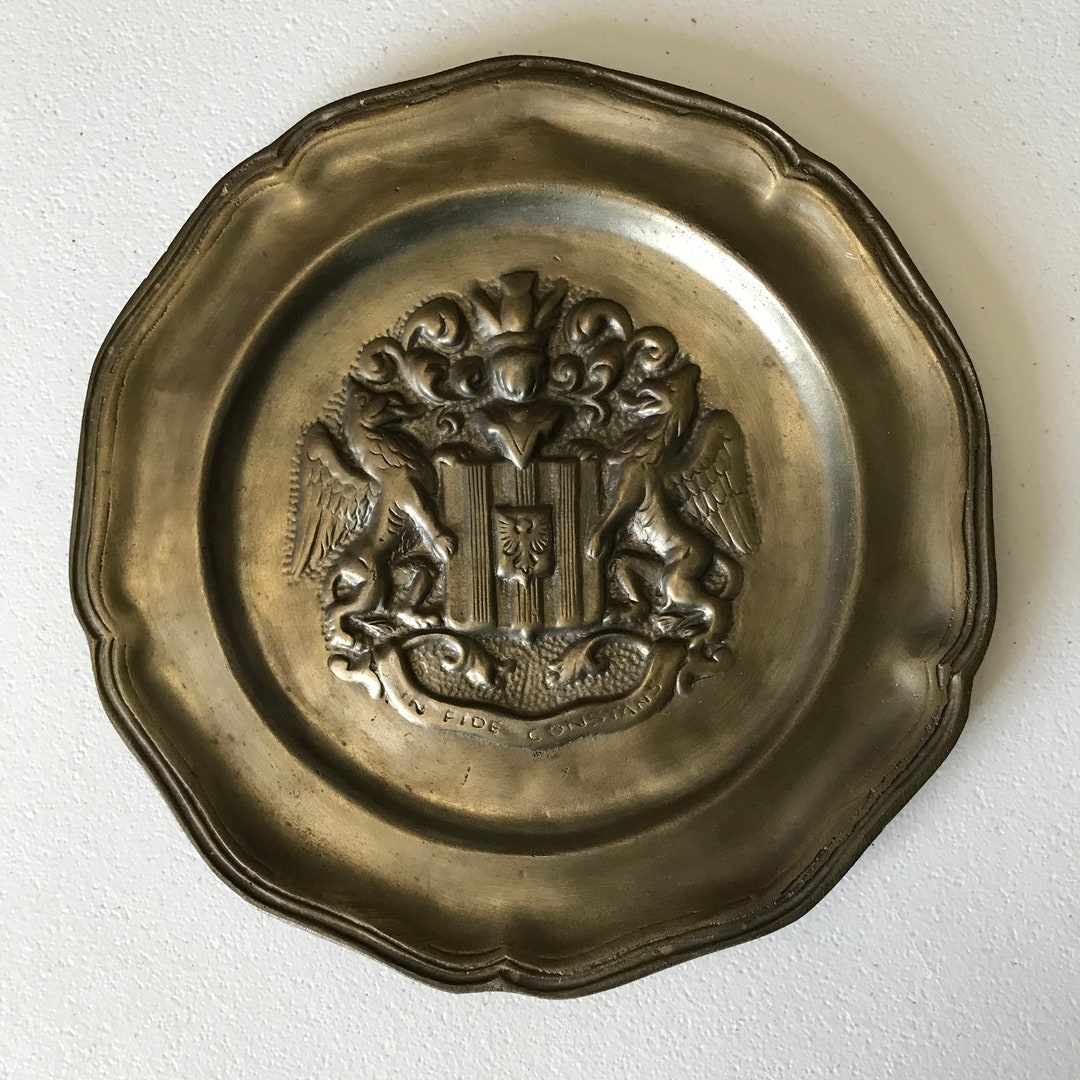 Coat of Arms always Loyal Decorative Pewter Wall Plate 8.5 - Etsy