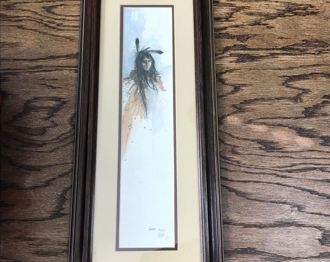 Dwane Taylor Native American Artist Watercolor Print Numbered and ...