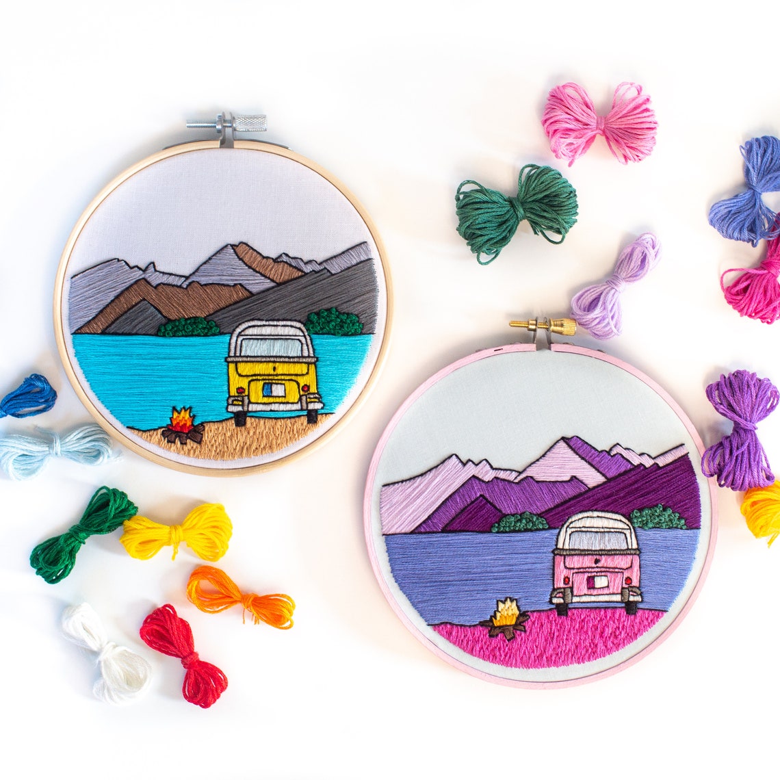 Vanlife Camping Pattern/ Contemporary Hand Embroidery Pattern PDF by ...