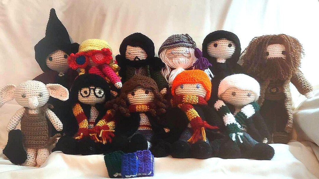 Hogwarts Inspired Wizards Crochet Collectible Dolls - Etsy