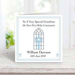 Boys First Holy Communion Card, Personalised Handmade Communion Day ...