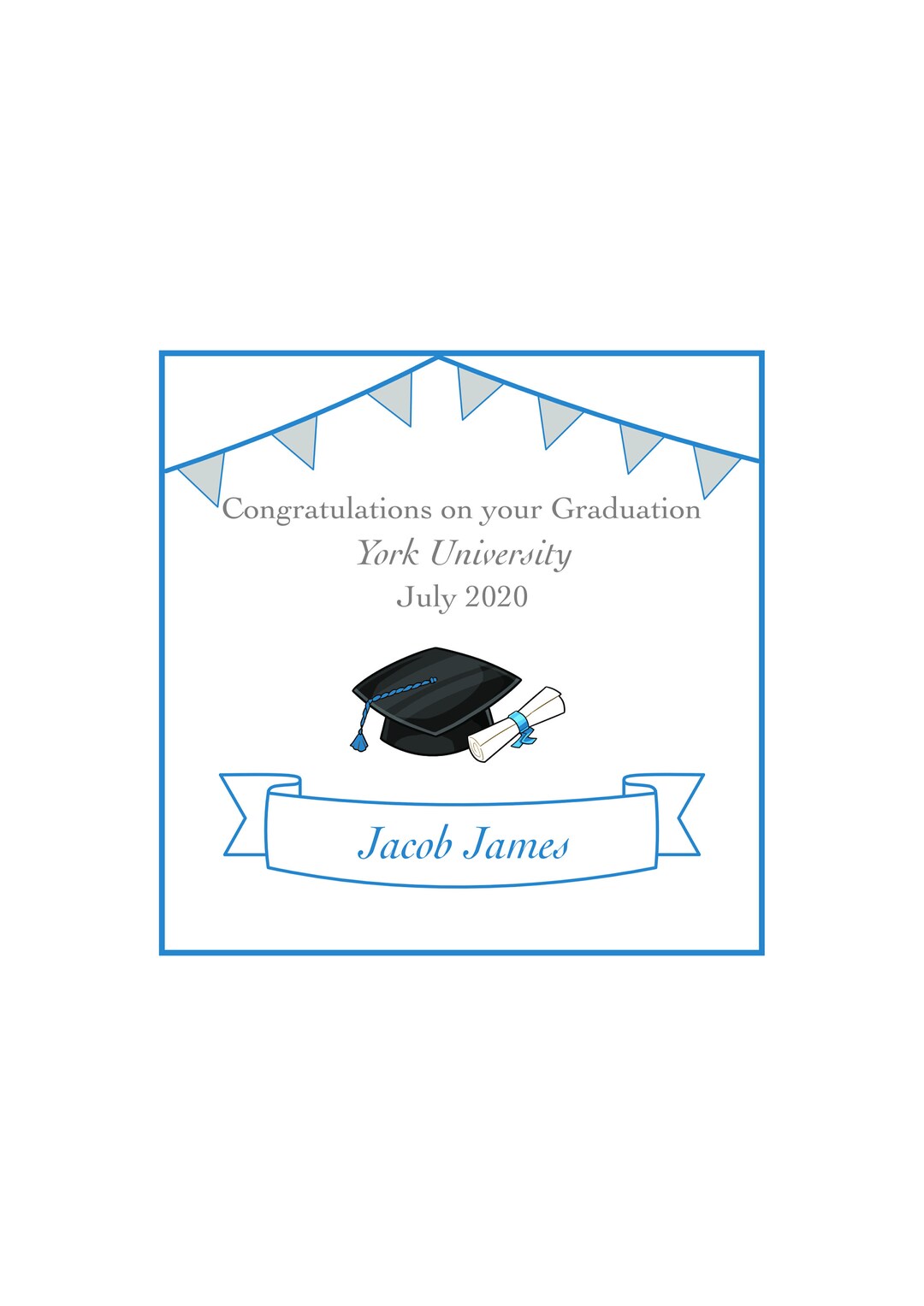 Personalised on Your Graduation Card, Handmade Graduate Congratulations ...