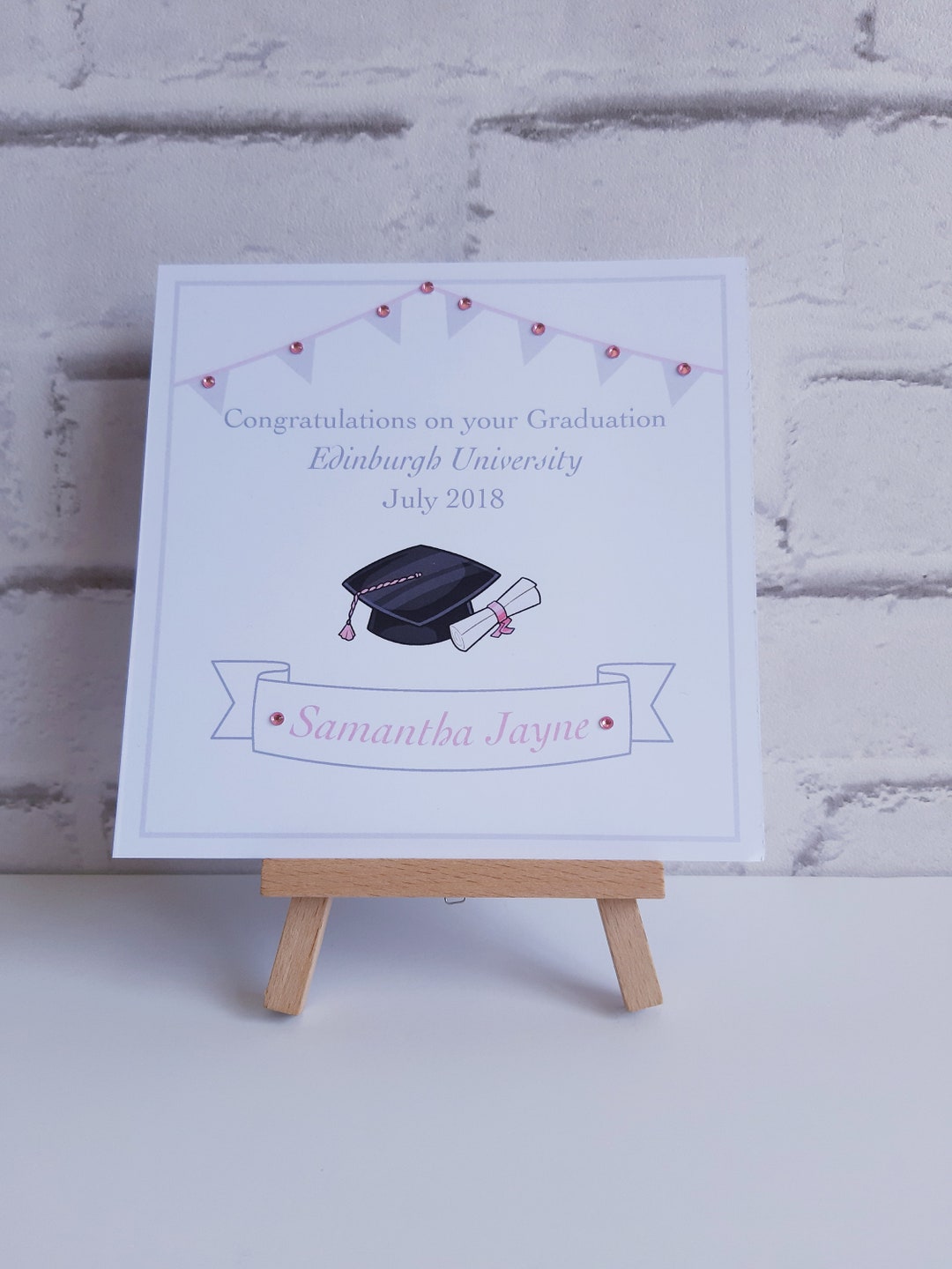 Personalised on Your Graduation Card, Handmade Graduate Congratulations ...