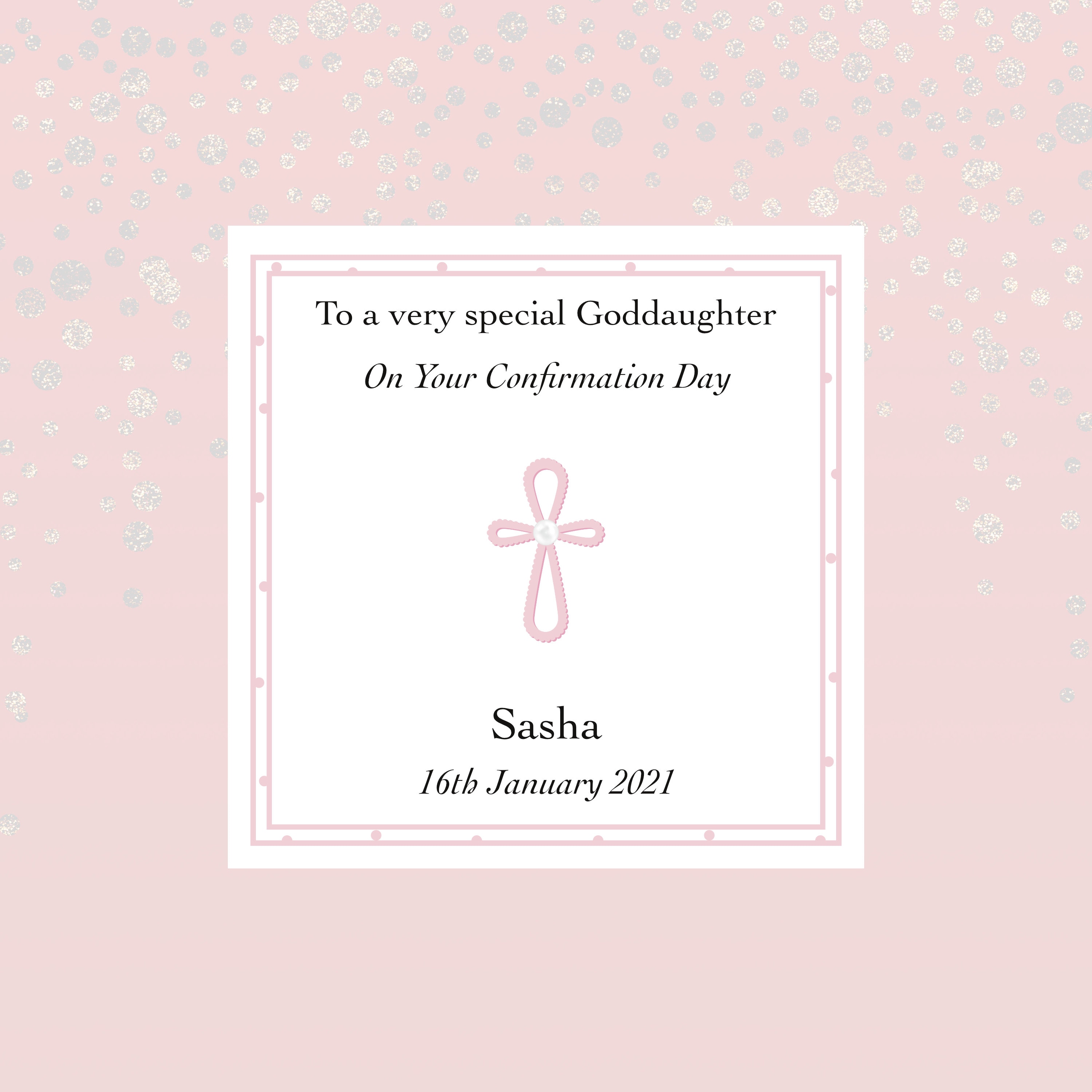 Personalised Confirmation Card for A Girl Goddaughter - Etsy
