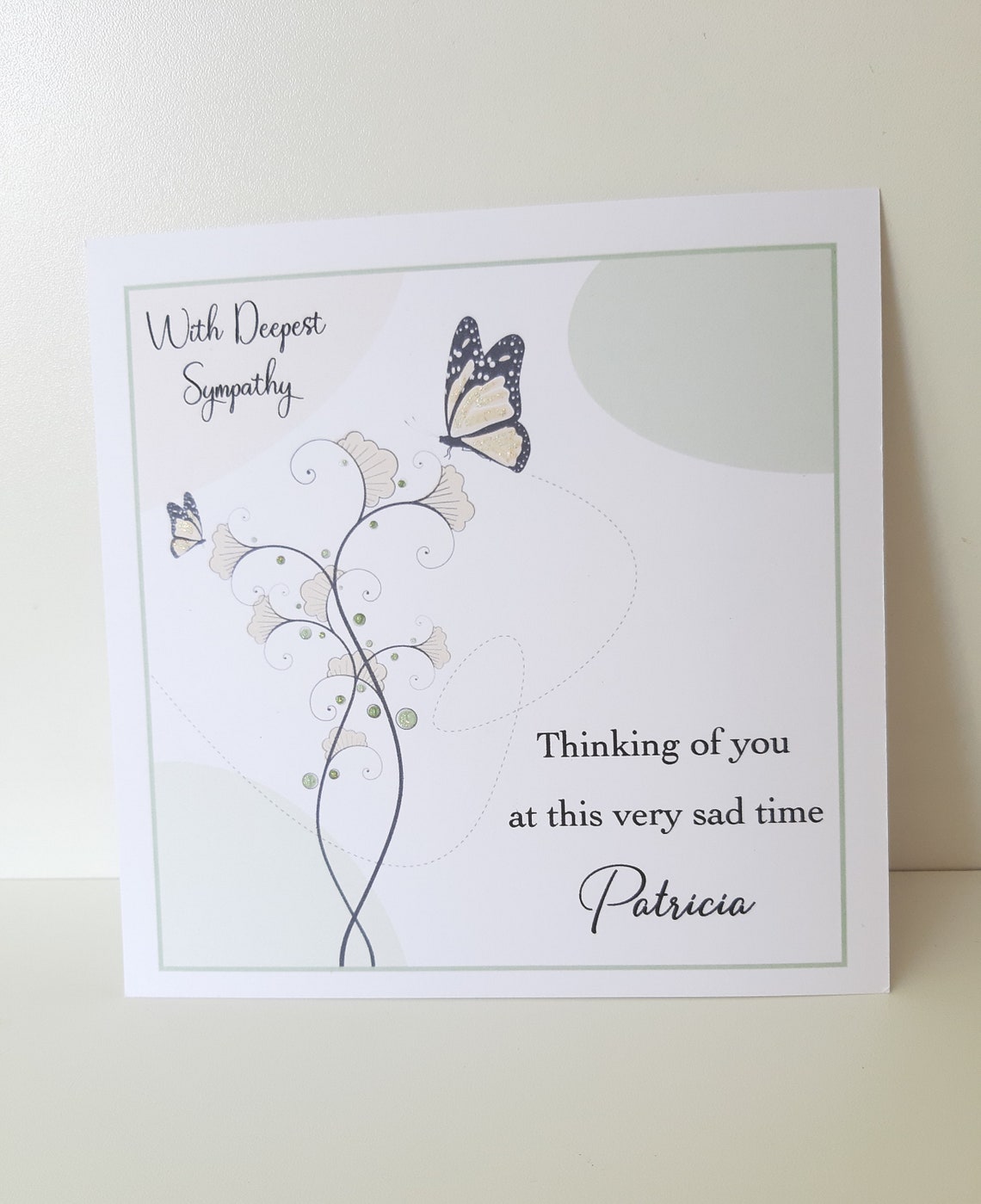 Personalised Bereavement Card With Deepest Sympathy Handmade - Etsy UK