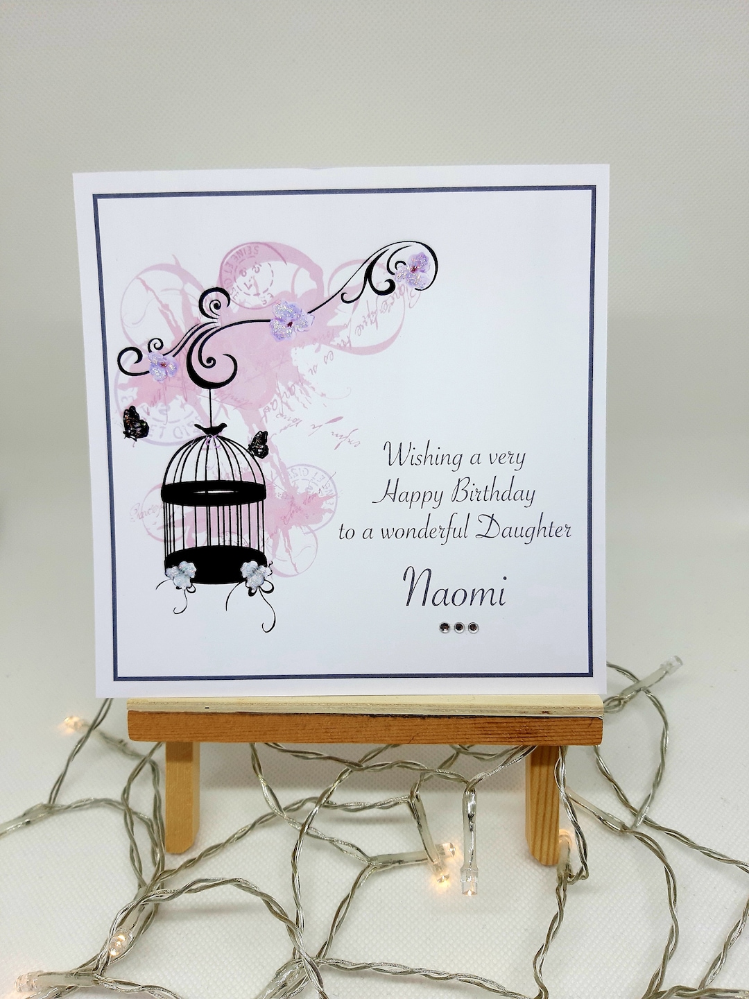 Personalised Female Birthday Card for Daughter Sister Handmade Birthday ...
