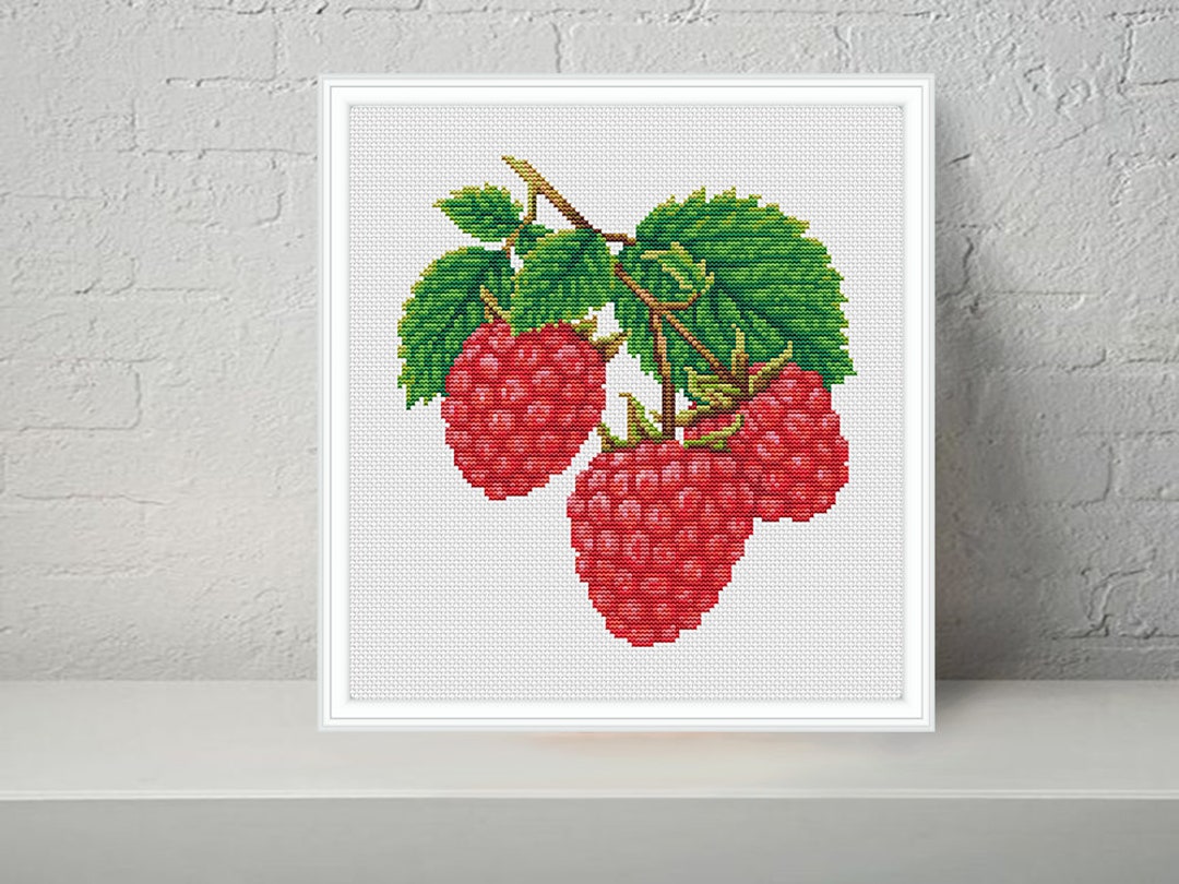 Raspberries Modern Cross Stitch Pattern PDF - Instant Download. - Etsy