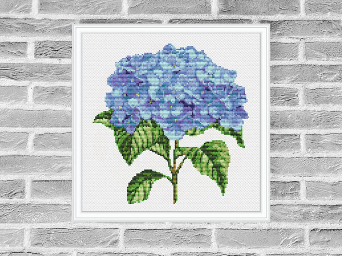 Hydrangea Modern Cross Stitch Pattern PDF Instant Download. - Etsy