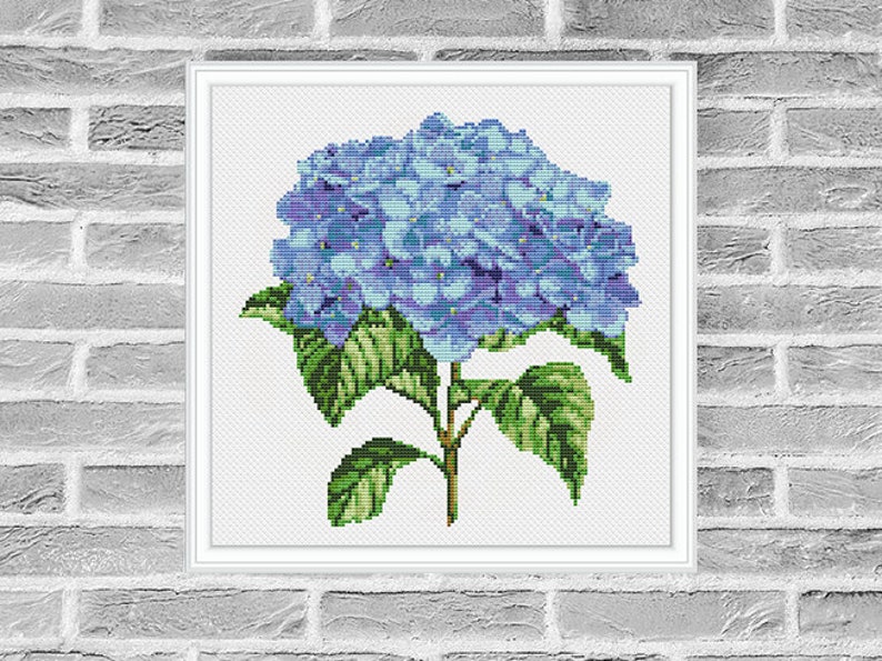 Hydrangea Modern Cross Stitch Pattern PDF Instant Download. - Etsy