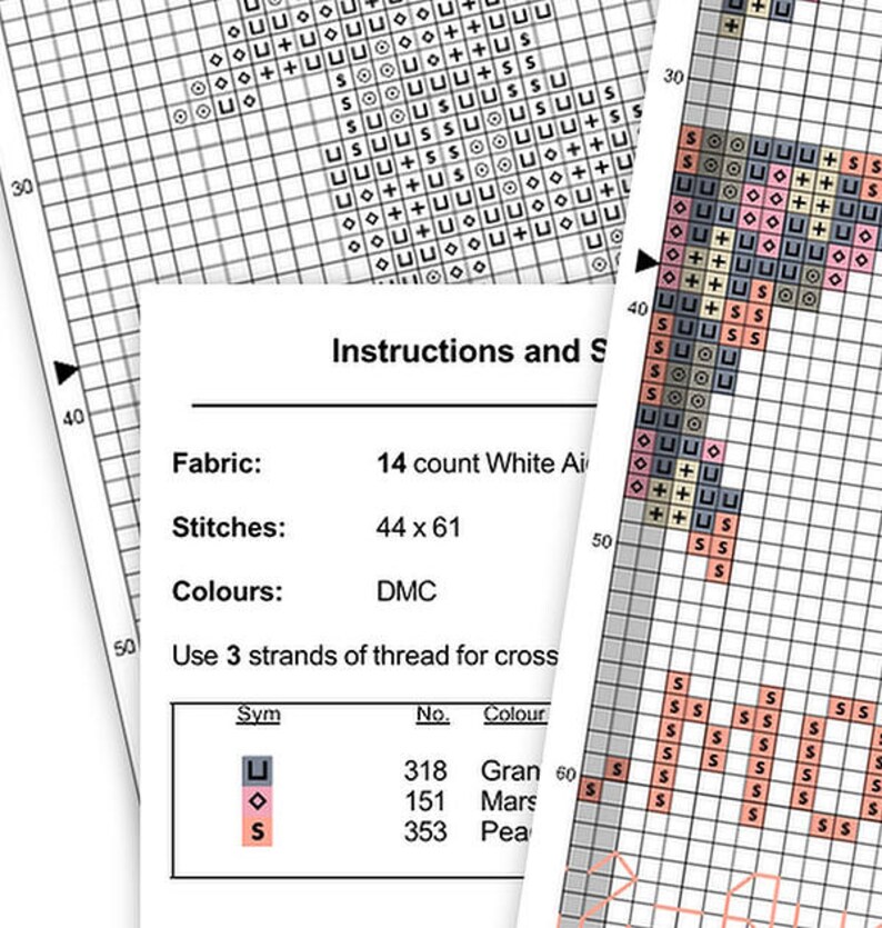 Birthday Totem, Salmon, Modern Cross Stitch Pattern PDF - Instant ...