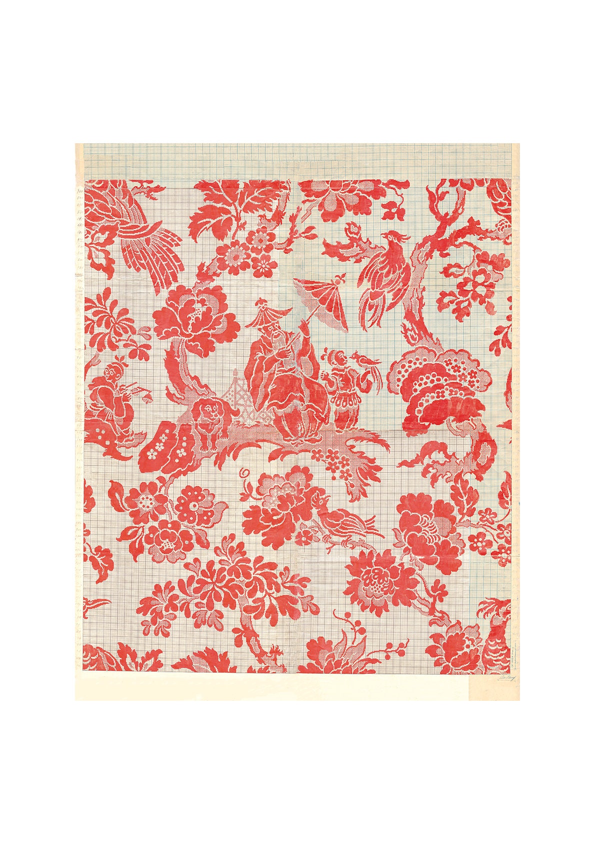 Detailed Red Point Paper Art Work Vintage Textile Art Print - Etsy UK