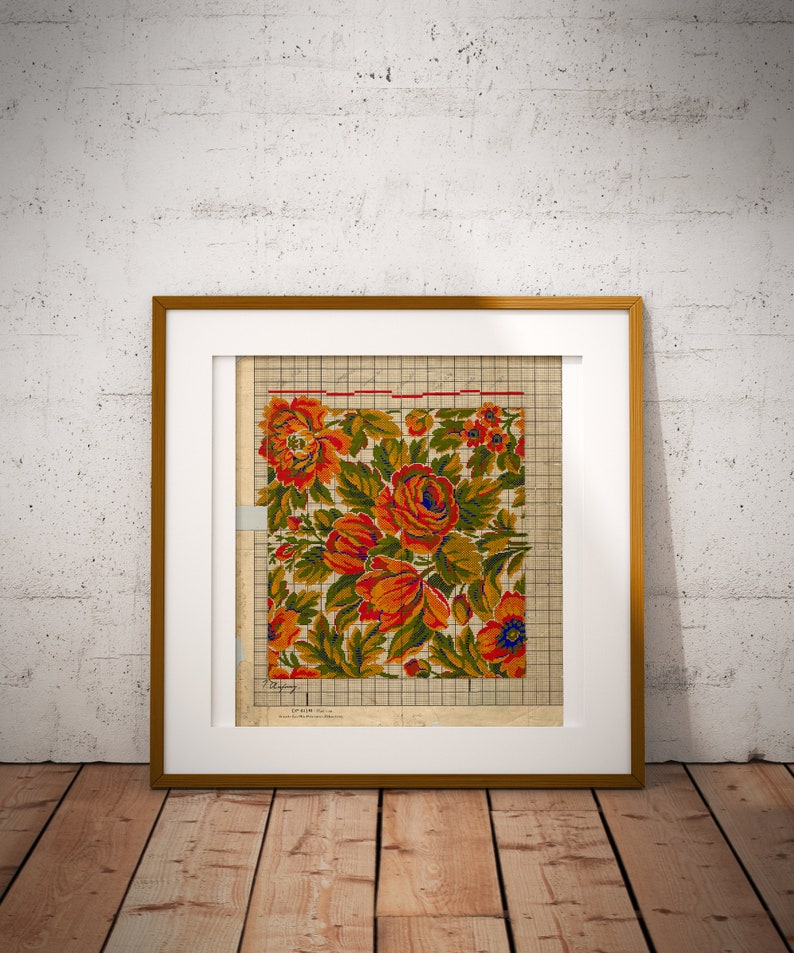 3 Piece Wall Art Set of Vintage Fabric Point Papers Woven - Etsy