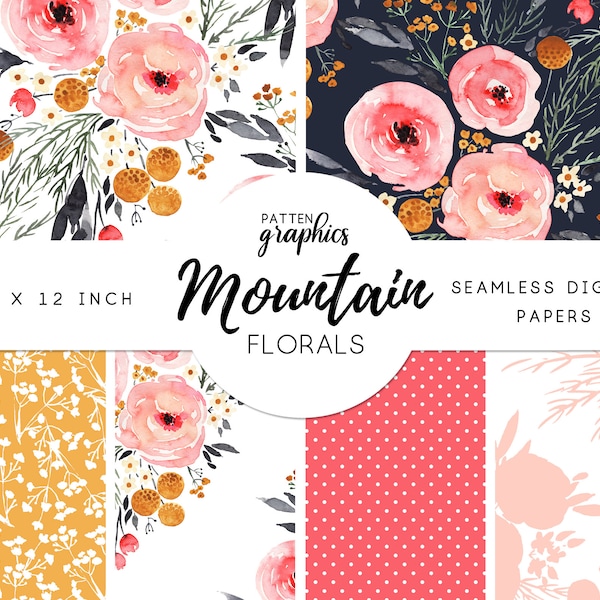 Coral Digital Paper - Etsy