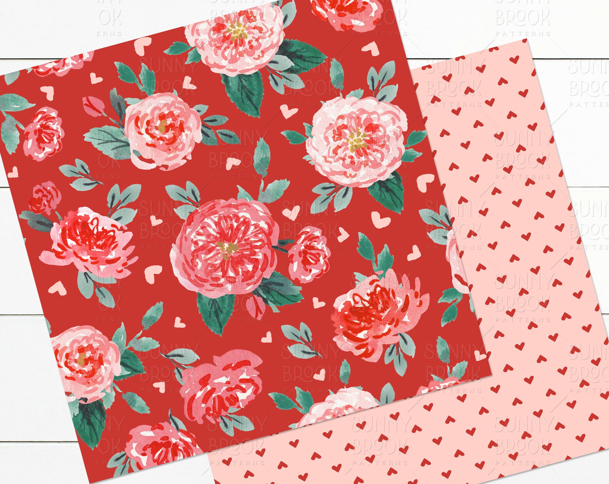 Valentines Day Digital Paper, Valentine Seamless Pattern, Digital Paper ...