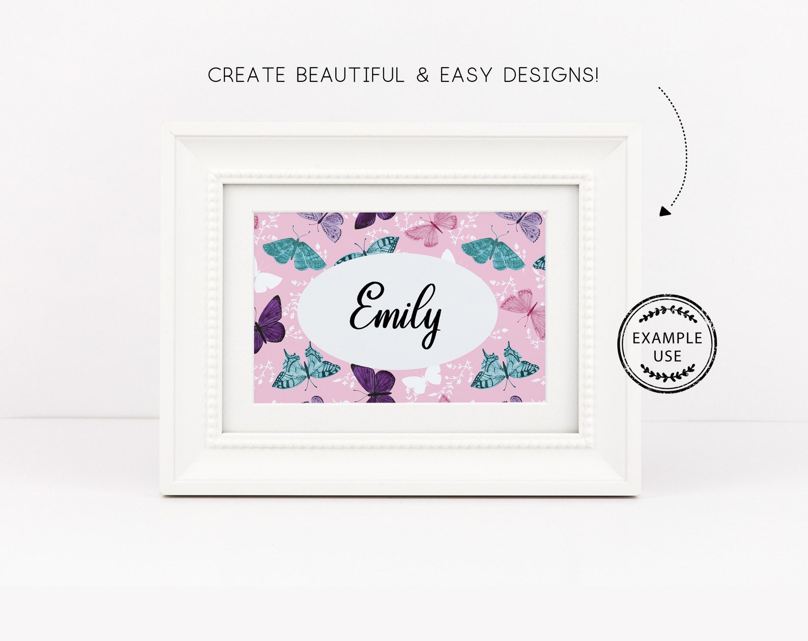 Teal & Purple Butterflies Digital Paper Seamless Butterfly | Etsy