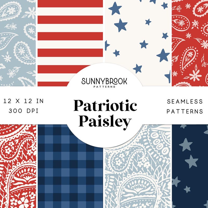 4th of July Dots Pattern - Etsy