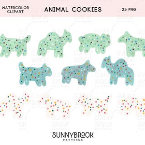 Animal Cookie Clipart, Frosted Circus Animal Cookies Clip Art, Iced ...