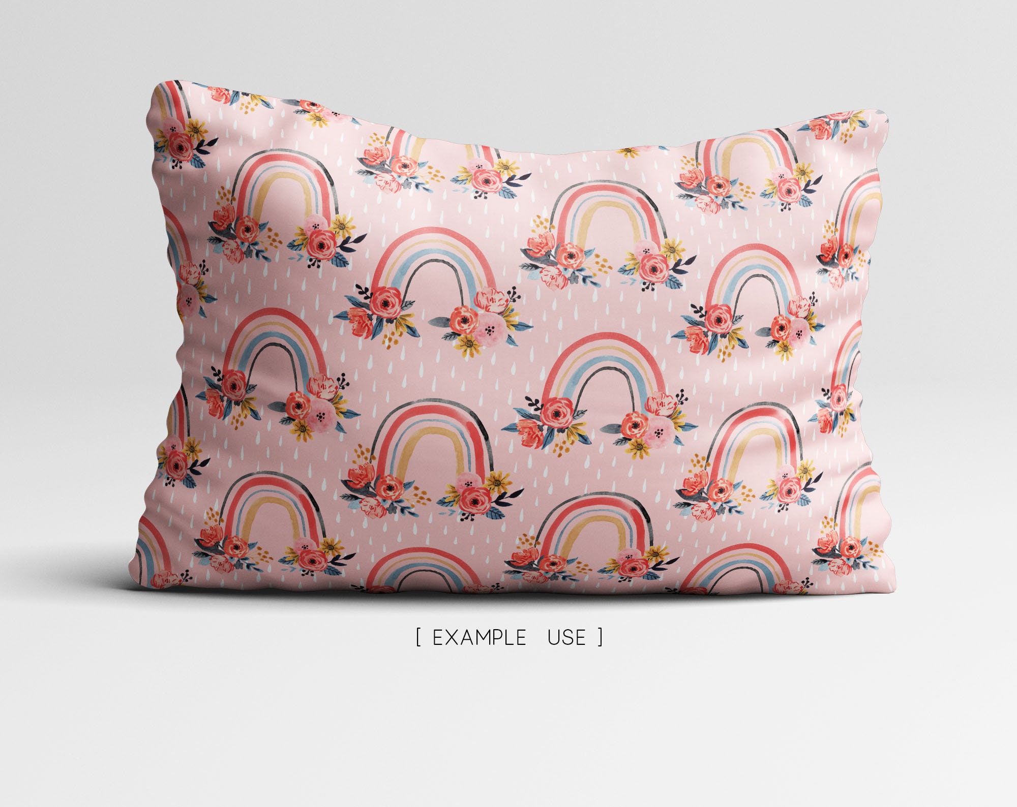 Watercolor Rainbow Digital Paper Floral Rainbow Seamless | Etsy