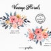 Watercolor Flower Clipart, Hand-painted Florals, Roses, and Bouquets in ...