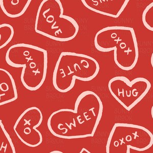 Valentines Day Digital Paper, Valentine Seamless Pattern, Digital Paper ...