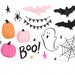 Cute Halloween Clipart, Pink Halloween Clipart, Pink Pumpkin Clip Art ...