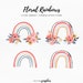 Watercolor Rainbow Clipart Floral Watercolor Rainbows - Etsy