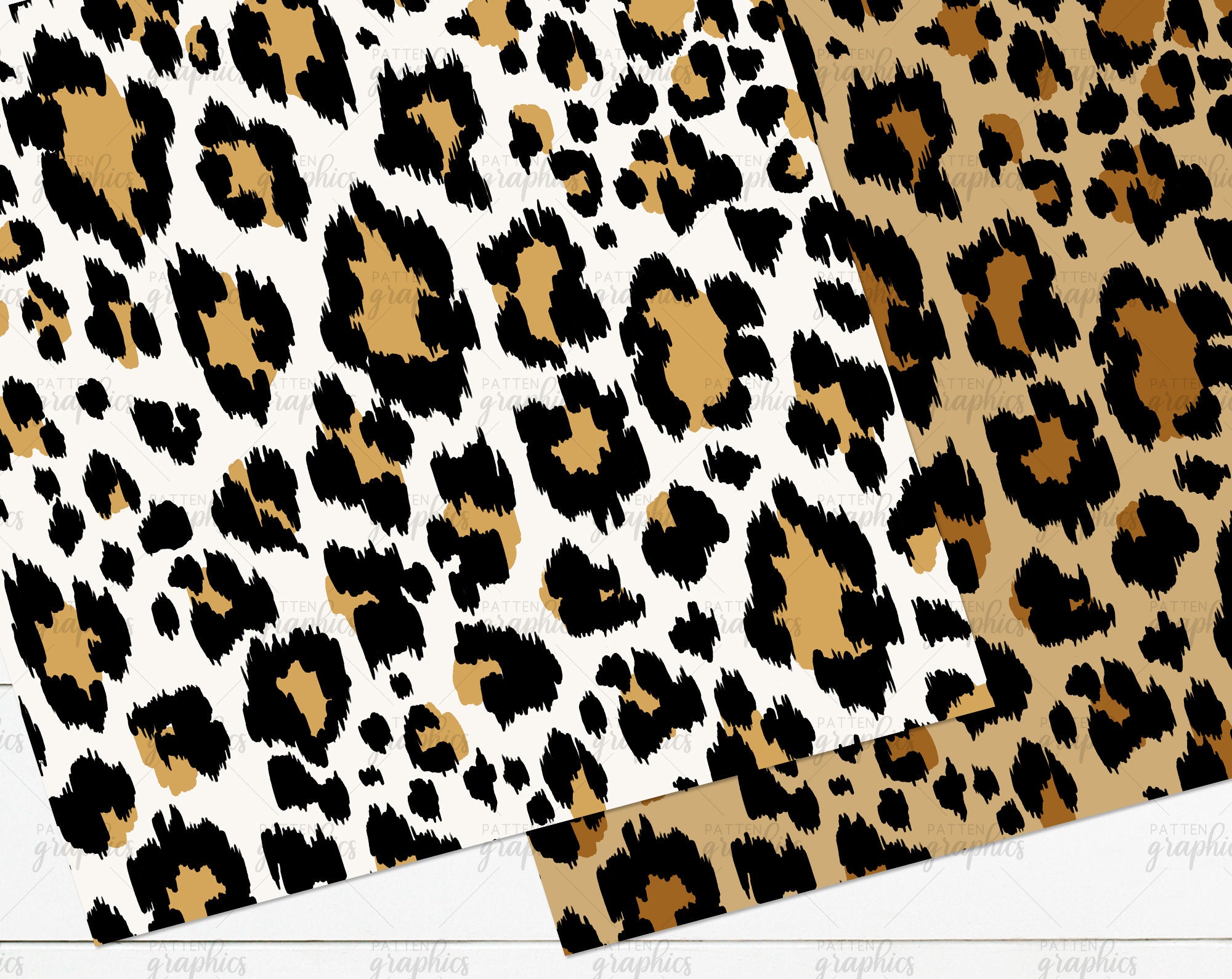 Leopard Digital Paper Cheetah Pattern Digital Repeatable | Etsy