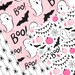 Cute Halloween Digital Paper, Pink Halloween Seamless Patterns, Hand ...