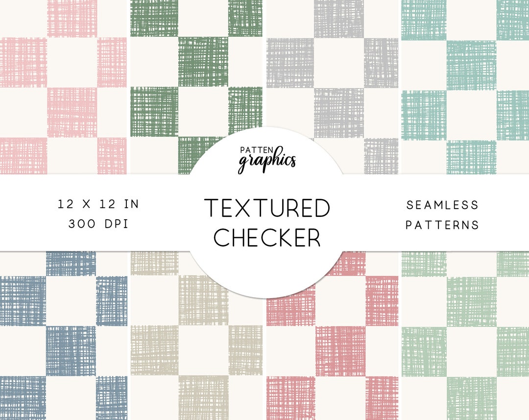 Checker Seamless Pattern, Checker Digital Paper, Checkerboard Seamless ...
