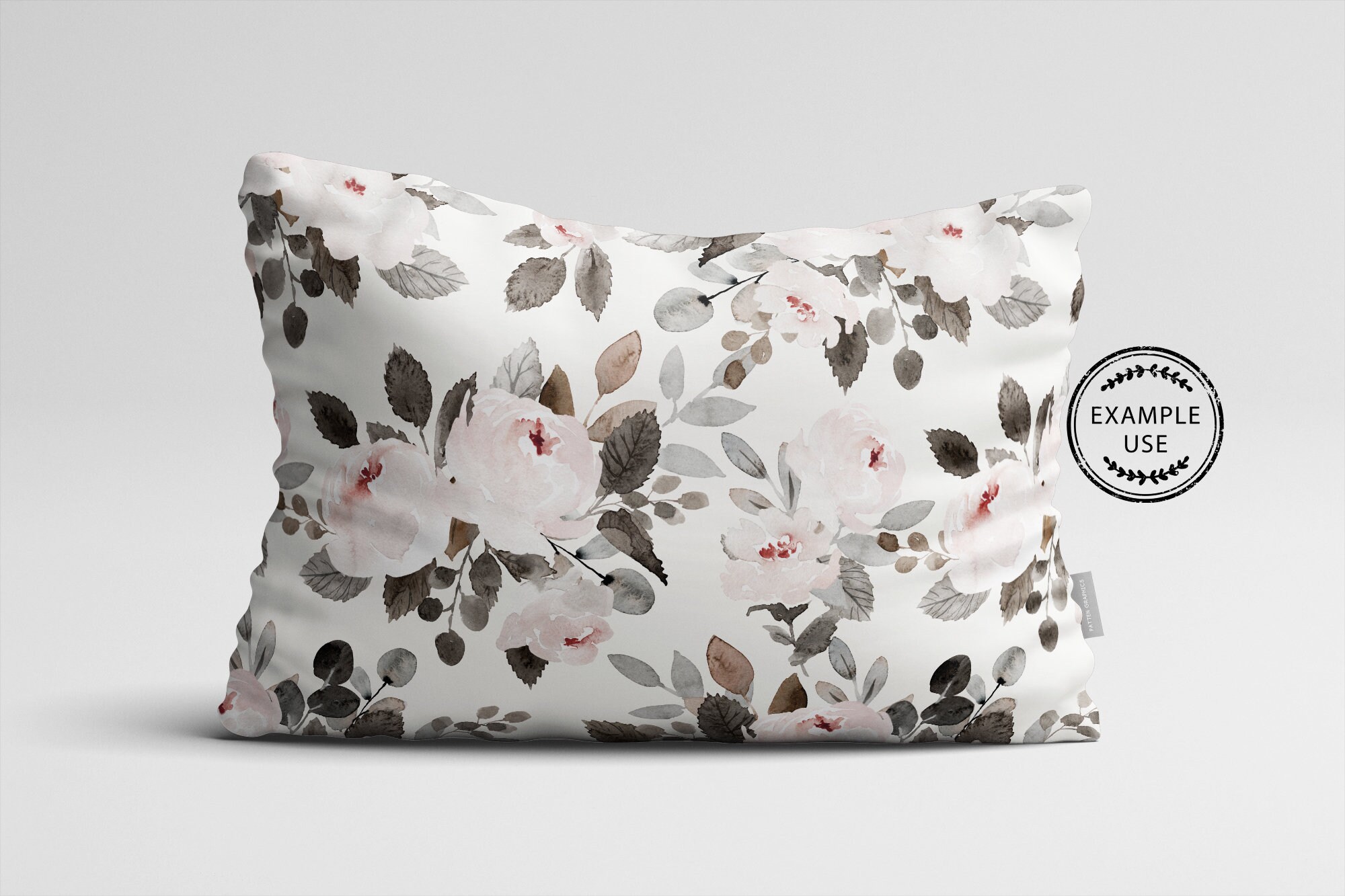 Neutral Floral Digital Paper Soft Muted Watercolor Flowers | Etsy