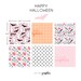 Cute Halloween Digital Paper, Pink Halloween Seamless Patterns, Hand ...