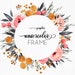 Floral Frame Clipart Watercolor Floral Wreath Rustic Boho - Etsy