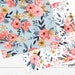Watercolor Floral Digital Paper, Seamless Floral Pattern, Coral & Navy ...