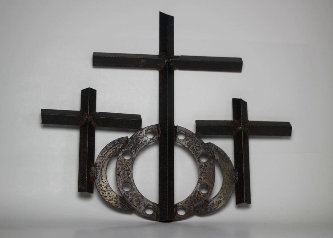 Scrap Metal Christian Cross - Etsy