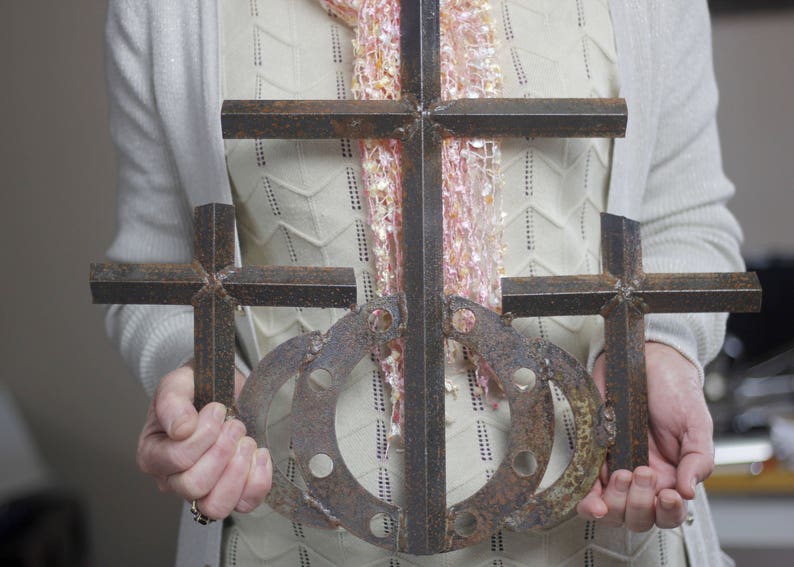 Scrap Metal Christian Cross - Etsy