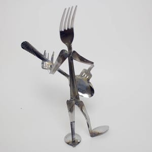 Silverware Musician Sculpture Guitar Player - Etsy