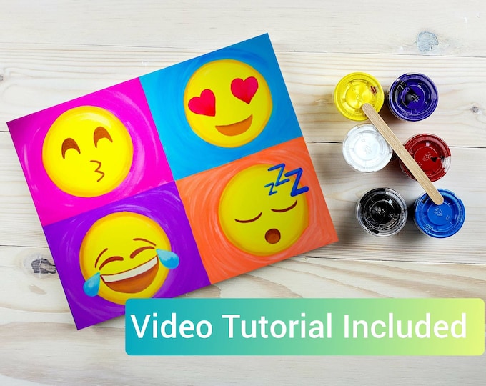 Emoji DIY Paint Kit Kid's Art Project, Things for Kids to Do, Fun ...