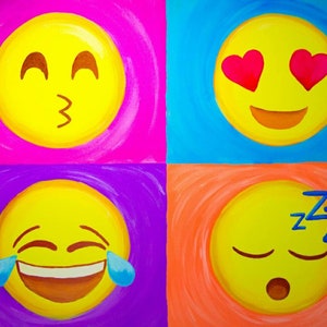 Emoji DIY Paint Kit- Kid's Art Project, Things for Kids to Do, Fun ...