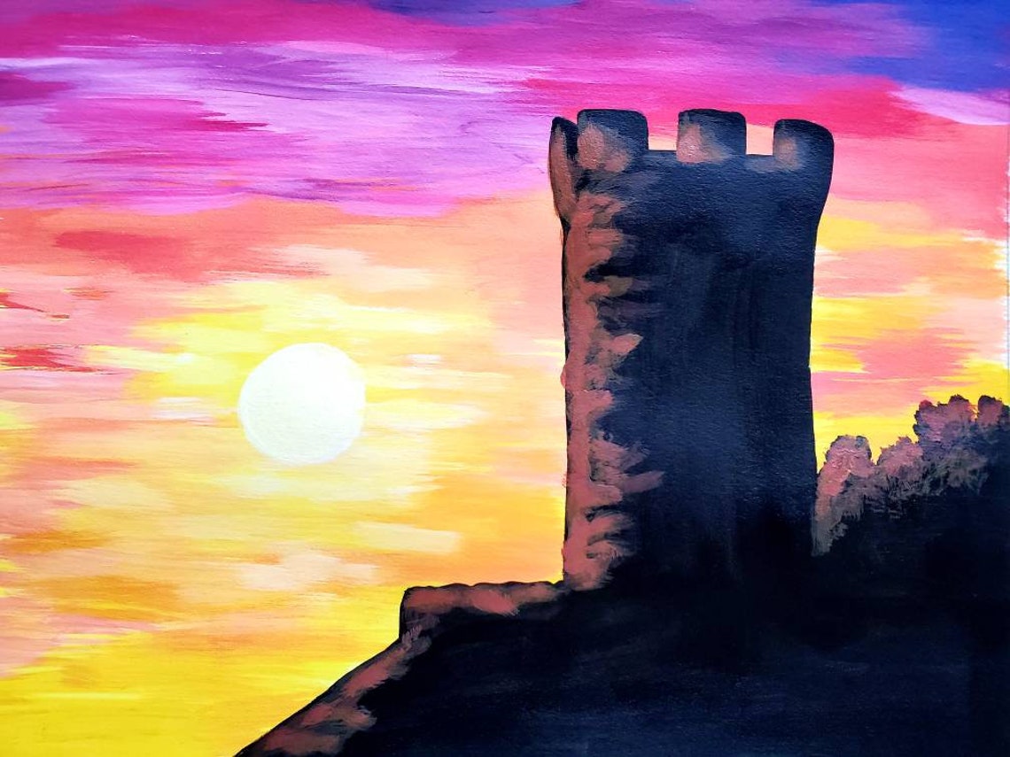 Castle DIY Paint Kit Sip and Paint Date Night Wine and | Etsy