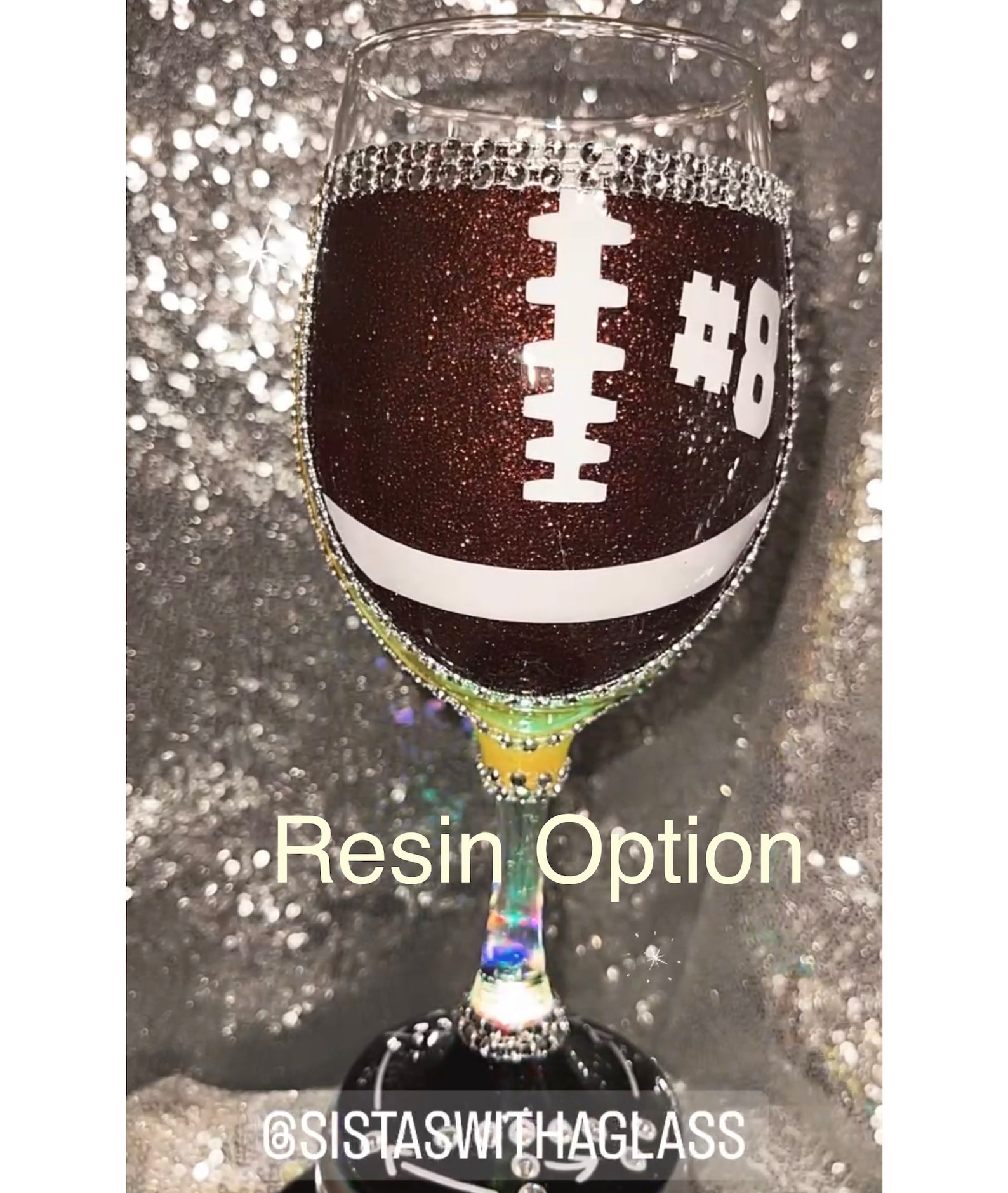 Football/field Wine Glass/ Add a Team or Personalize - Etsy