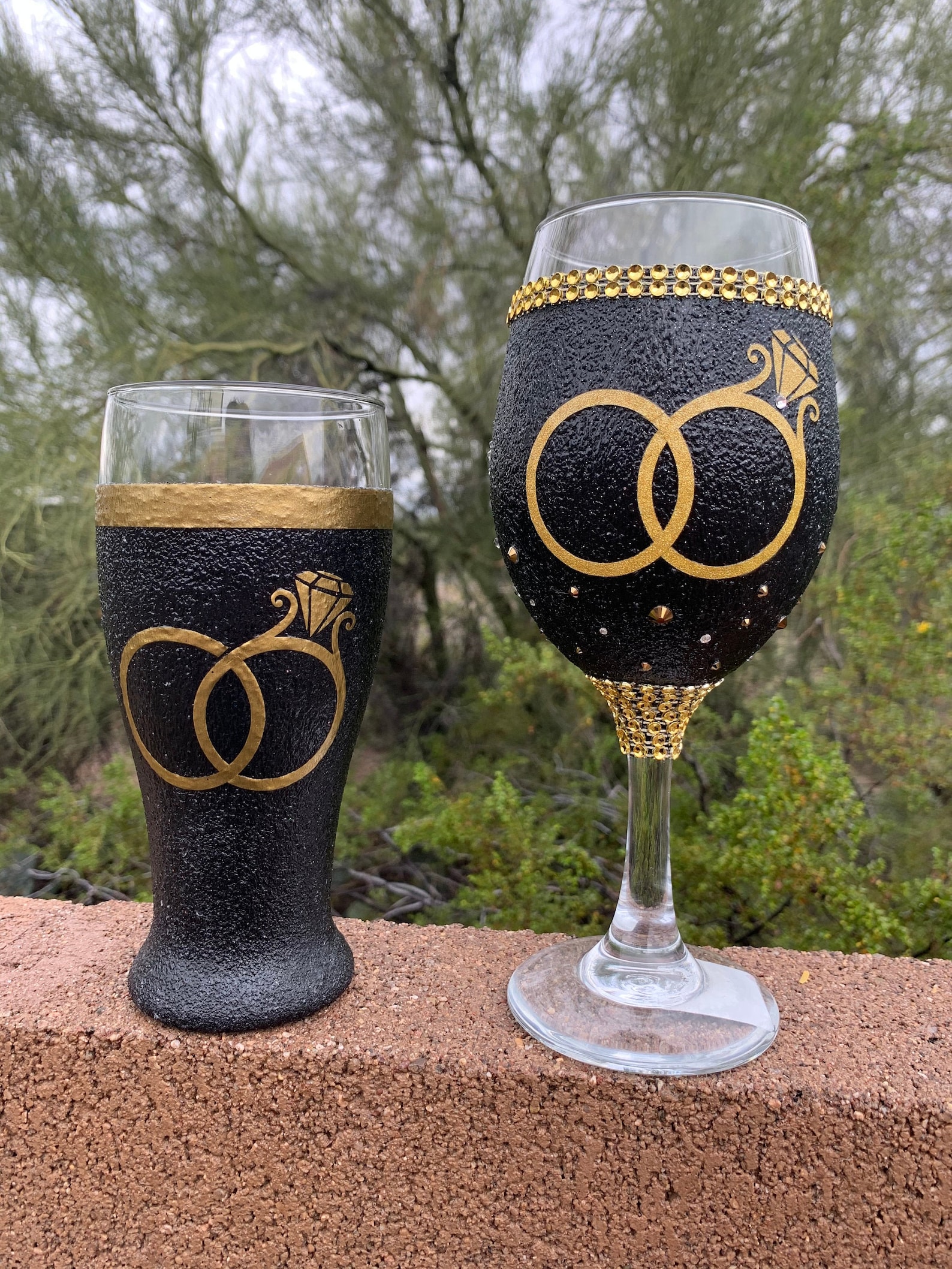 Wedding Toast Wine Glass Glitter Wine Glass Anniversary | Etsy