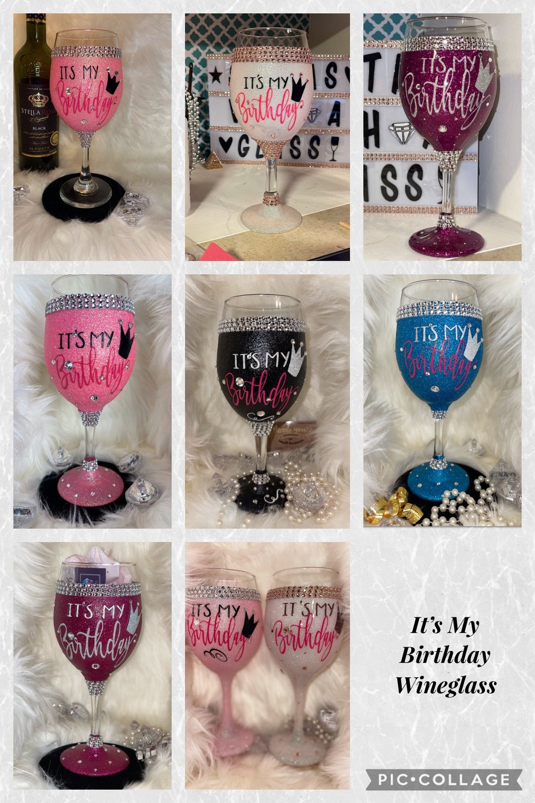 Personalized Birthday Wine Glass Celebrate In Style Etsy