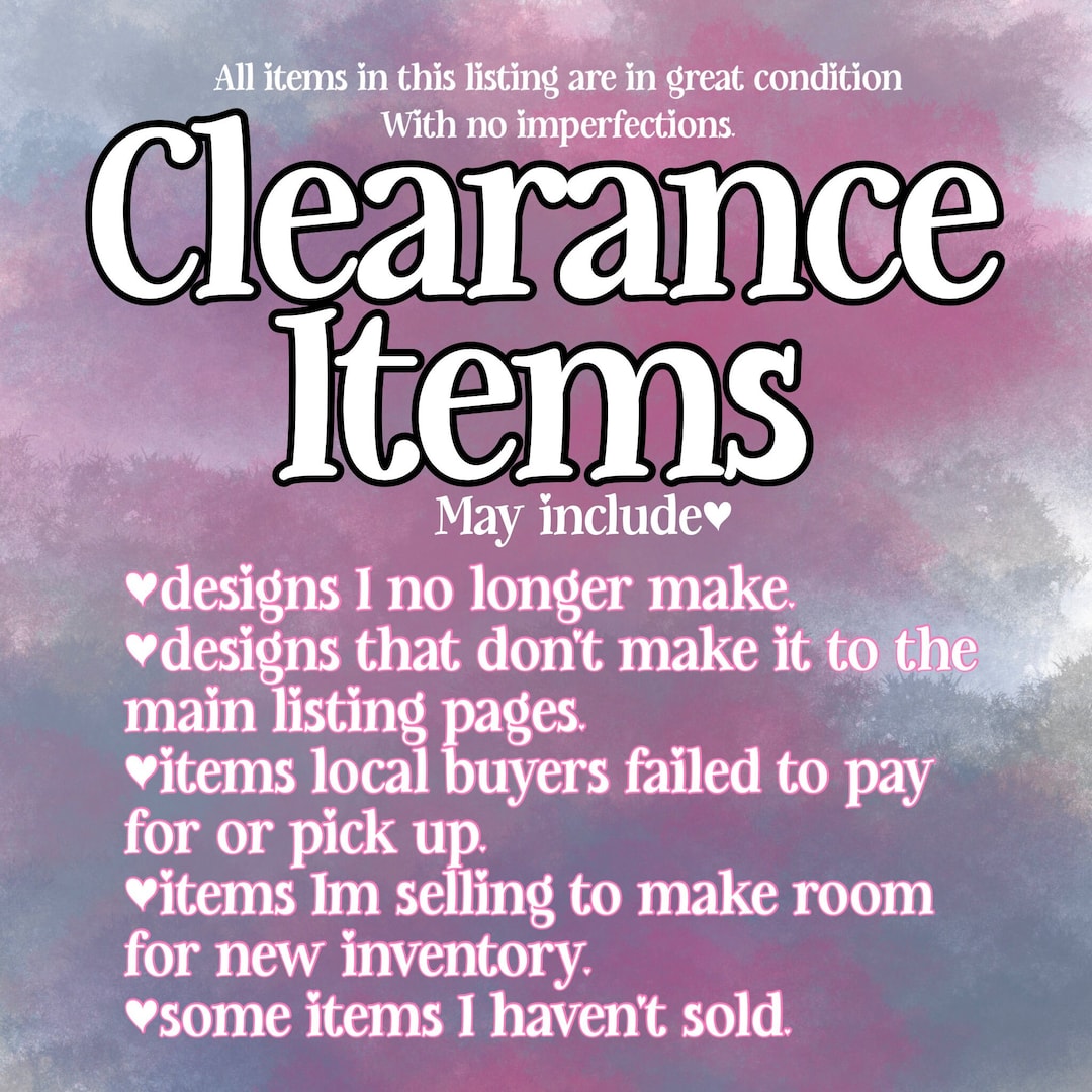 Clearance Items Ready to Ship (NO PERSONALIZATION) - Etsy