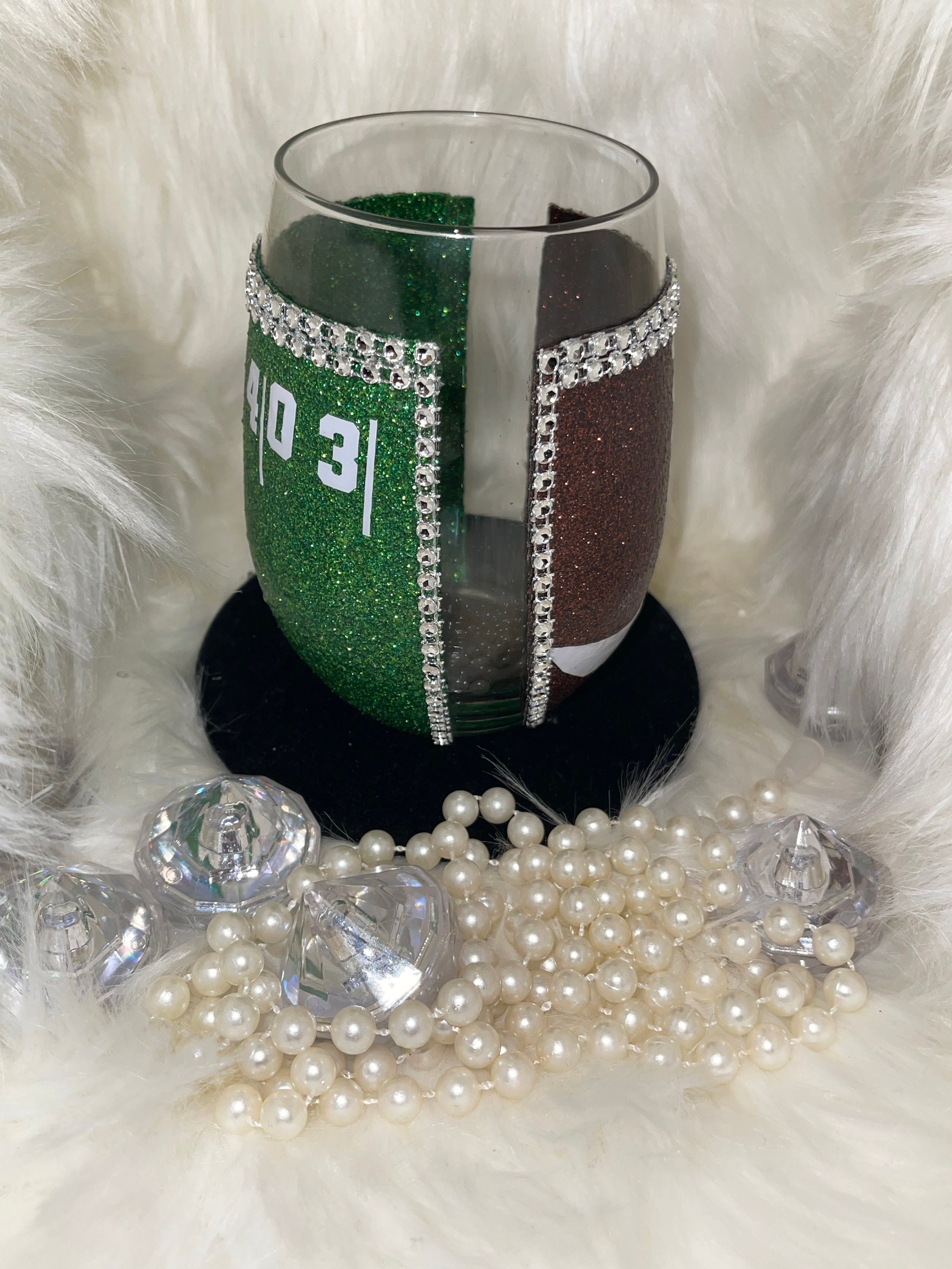 Football/field Wine Glass/ Add a Team or Personalize - Etsy
