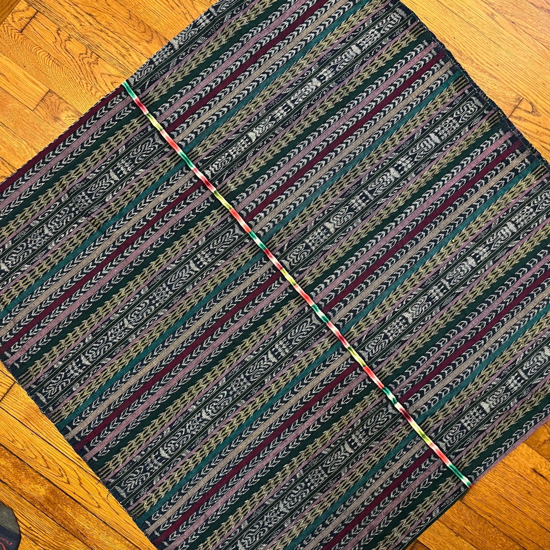 Woven Corte From Almolonga in Guatemala, Shades of Indigo and Purple - Etsy