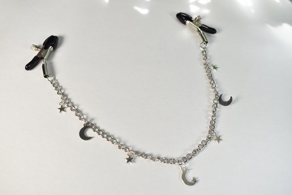 Stars and Moons Nipple Clamp / Kinky / Bdsm / Kitten Play / | Etsy